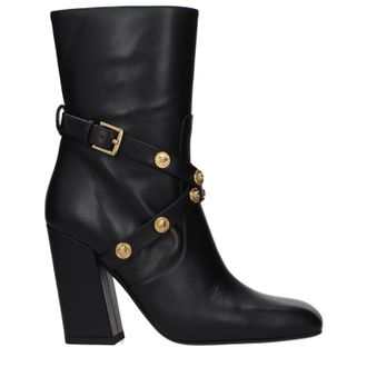 Versace Femmes Bottes Cuir Noir