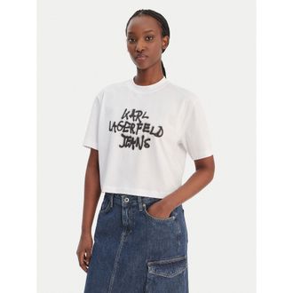 Karl Lagerfeld T-Shirt B1W17054 Wei&szlig; Relaxed Fit