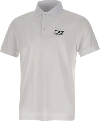 Emporio Armani Emporio Armani Ea7, Homme, Tops, Blanc, Taille: 2XL Polo Blanc avec Logo