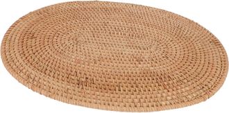 SOLUSTRE Warmes Hitzeisolierendes Placemat Aus Geflochtenem Rattan Dekorative Tischmatte Oval Schmutzabweisend Und Kratzfest Schutz Für Speise- Und Wohnzimmert