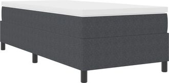 vidaXL Boxspringbett Dunkelgrau 80 x 200 cm Cordstoff Vidaxl