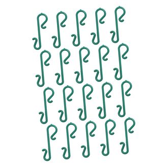 Angoily 100 St&uuml;ck Weihnachtsdeko Haken aus Rostfreiem Kunststoff Miniatur Ornamenthaken f&uuml;r Christbaum Wiederverwendbar Geeignet f&uuml;r Girlanden Laternen und We