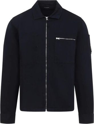 C.P. Company C.p. Company, Homme, Vestes, Noir, Taille: M Sobrecamisa Azul Noche Zip