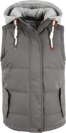 Oxmo Lewonda Damen Weste Steppweste Outdoor Weste, Größe:XS, Farbe:DARK GREY (792890)