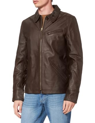 Schott NYC Herren Lc952 Jacke, Braun (Brown Brown), Large