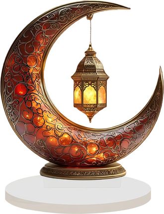 Generic Feiertags-Tischdekoration 2D-Acryl-Mond- Fest-Tischdekoration | f&uuml;r Zuhause, Party, Schreibtisch, B&uuml;cherregal, Kaminsims, TV-Schrank, Eingangsbereich,