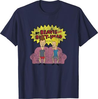 Beavis And Butt-Head Distressed Couch Logo T-Shirt