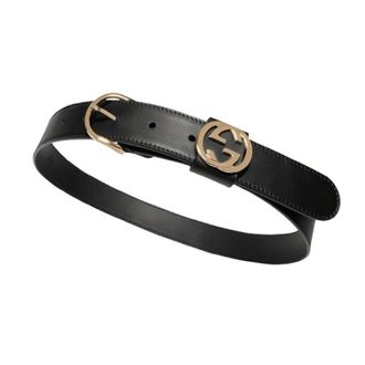Gucci G&uuml;rtel mit runder Schnalle - - Accessories - Damen - Schwarzk - 75 CM
