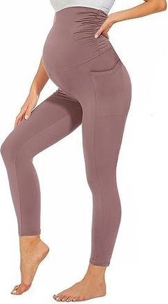Generic Legging de maternit&eacute; taille haute pour femme - Coupe ajust&eacute;e - Extensible - Coupe ajust&eacute;e - Pour la gym, le sport, lentra&icirc;nement actif, le yoga, rose,