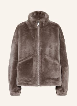 Mrs & Hugs Mrs & Hugs Lederjacke Zum Wenden beige