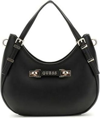 Guess Lefia Small Satchel, Cartable Femme, Noir, Taille Unique