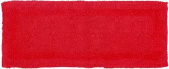 Homescapes Badläufer rot, Premium Badematte 40x100 cm, Badteppich Baumwolle mit Wende-Design