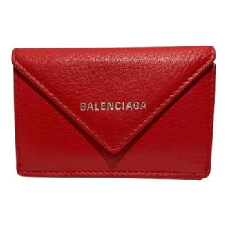 Balenciaga Portefeuille Tri-fold Pre-owned - Femme - Pre-owned - Rouge - Taille: ONE Size