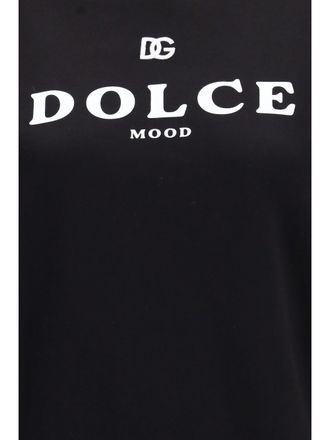 Dolce & Gabbana Logo-Printed Cotton Sweatshirt - Black