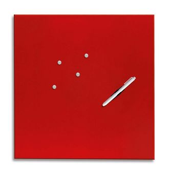 Eurographics Eurographics Memo Board MB-RED5050 Magnet- und Schreibtafel aus Glas in rot (inklusiv Stift + Magnete) Red 50x50cm