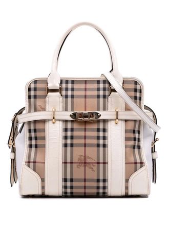 Burberry sac à bandoulière Minford Portrait à motif Haymarket Check (2000-2017) - Marron