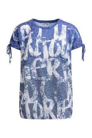 soccx Rundhalsshirt mit Ausbrenner-Effekten