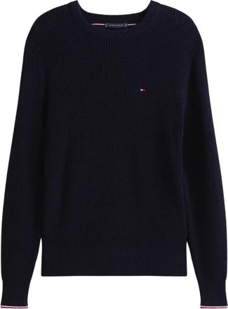 Tommy Hilfiger Homme, Pulls, Bleu, Taille: XL RWB Rib Crew Neck Jumper