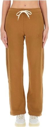Autry Femme, Pantalons, Brun, Taille: 40 FR Logo Pantalons de surv&ecirc;tement