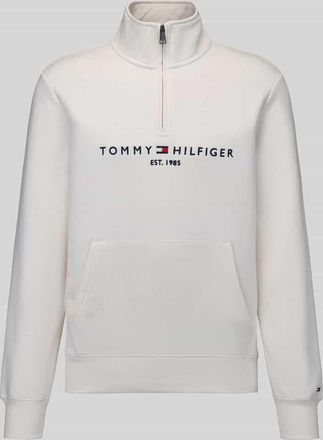 Tommy Hilfiger Troyer mit Logo-Schriftzug und K&auml;ngurutasche