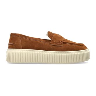 Furla Femme, Chaussures, Brun, Taille: 38 EU Mocassins en Daim Sky