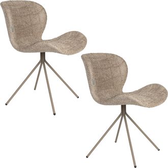 Zuiver OMG Stuhl Soft Beige - 2er Set