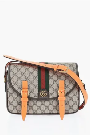 Gucci All Over Logo Faux Leather Shoulder Bag size Unica