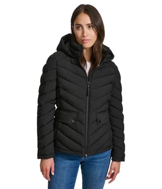 Tommy Hilfiger Damen Every Day Essential Lightweight Coat Daunenalternativer Mantel, Schwarz, S