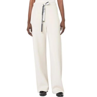 Max Mara Femme, Pantalons, Gris, Taille: 36 FR Wide-fit Jersey Pantalons