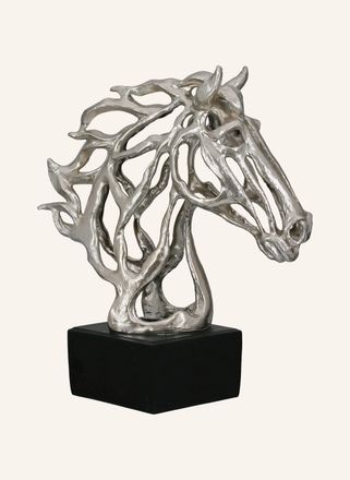 Gilde Skulptur Cheval silber