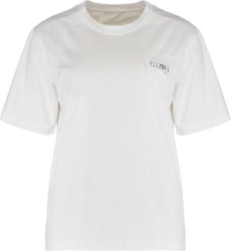Maison Margiela Femme, Tops, Blanc, Taille: 42 FR T-shirt à col rond