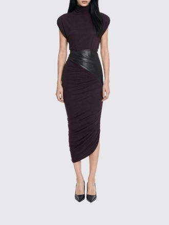 Andamane Asymmetrisches Etui-Minikleid aus Jersey mit Rollkragen