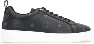 MCM Womens Neo Terrain Lo Sneakers Visetos Black Polyurethane Trainers