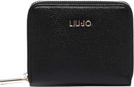 Liu Jo Portefeuille pour femme, noir, en polyuréthane, classique, spacieux, Noir, Taille unique, Classique