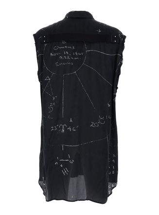Rick Owens Mens Shirt Black Viscose Blend