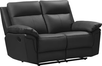Vente-Unique Relaxsofa 2-Sitzer - B&uuml;ffelleder - Schwarz - PAKITA