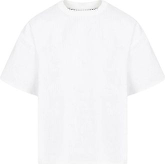 Bottega Veneta Femme, Tops, Blanc, Taille: 36 FR T-Shirt en coton textur&eacute;
