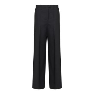 Jil Sander Weite Woll-Mohair-Hose - - Trousers - Damen - Schwarzk - XS