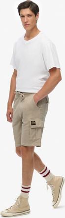 Superdry Short cargo &agrave; coutures contrastantes - Beige argent&eacute; d&eacute;lav&eacute;-Neutre