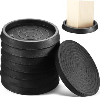 NUOBESTY 8 Stück Teilig rutschfeste Möbeluntersetzer Gummipads Runde Möbelgleiter für Stühle Sofas Bodenschutz Geräuschreduzierend Schwerlastfähig für Harte Bö
