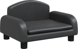 vidaXL Kindersofa Schwarz 50x40x30 cm Kunstleder Vidaxl