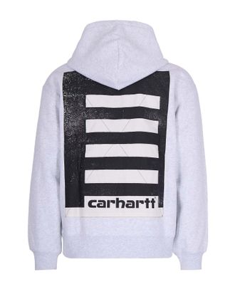 Carhartt Work in Progress Mens Sweatshirt Archive Lines Ash Heather Cotton Sweatshirts Sweater