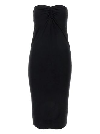 Andamane robe-bustier &agrave; fronces - Noir