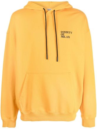 Marcelo Burlon hoodie à logo imprimé - Jaune
