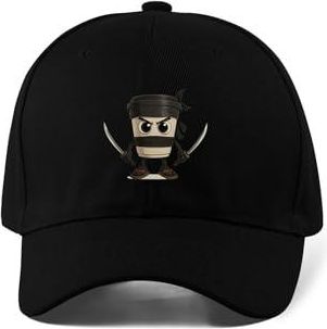 Generic Cappuccino Assassino Italian Brainrot Funny Meme Printed Adjustable Baseball Cap Black