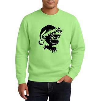 Generic Le Grinch Pull De Noel Homme 2025 Moche zippé Sweat Drole Sweats Pyjama Adulte col Rond Christmas The Vetement Pulls Famille Noel Enfant Sweater Costu
