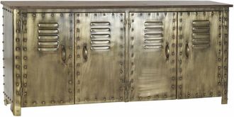 DKD Home Decor Metallbuffet 152x35x69 Gold Metallmaterial Multicolor -Farbfamilienbuffets und tv -Möbeldetails