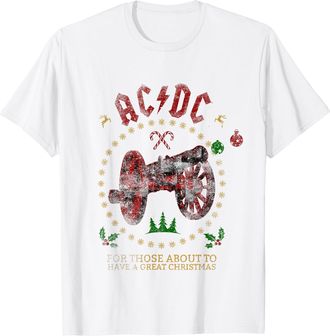 F4NT4STIC Offizielles AC/DC Christmas Logo für Vintage Rock Fans T-Shirt