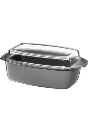 WMF Br&auml;ter, Platin, Metall, ca. 5 - 6 L, rechteckig, 24x18x42 cm, backofengeeignet, breiter Sch&uuml;ttrand, Kochen, T&ouml;pfe, Br&auml;ter