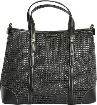 Gattinoni Femme, Sacs, Noir, Taille: ONE Size Raffia Shoulder Bag